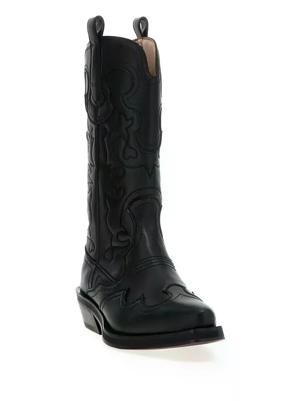 GANNI Western Boots - Black
