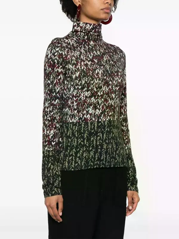 Loewe Knit-print Long-sleeve Top