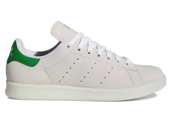 Adidas Stan Smith Suede Sneakers - Cloud White/green