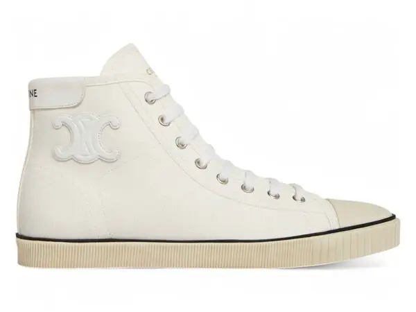 Celine Blank Mid Lace Up Sneakers