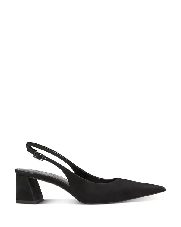 Steve Madden Robyn Slingback Pumps - Black Nubuck