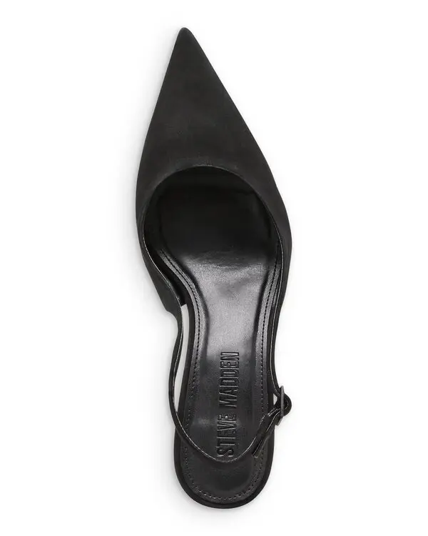 Steve Madden Robyn Slingback Pumps - Black Nubuck