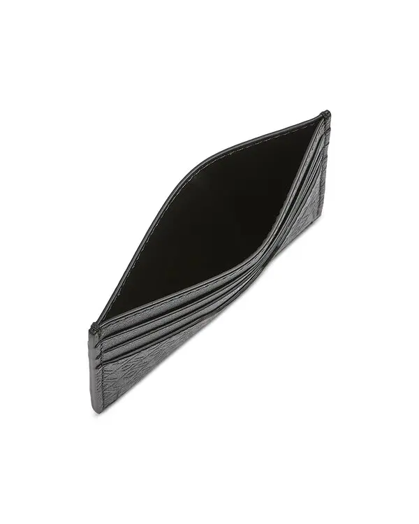 FERRAGAMO Gancini Leather Card Case - Nero