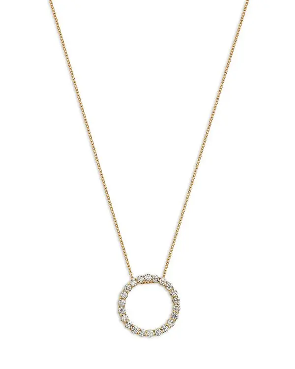 Bloomingdale'S 14k Yellow Diamond Circle Pendant Necklace 1.00 Tcw - Gold