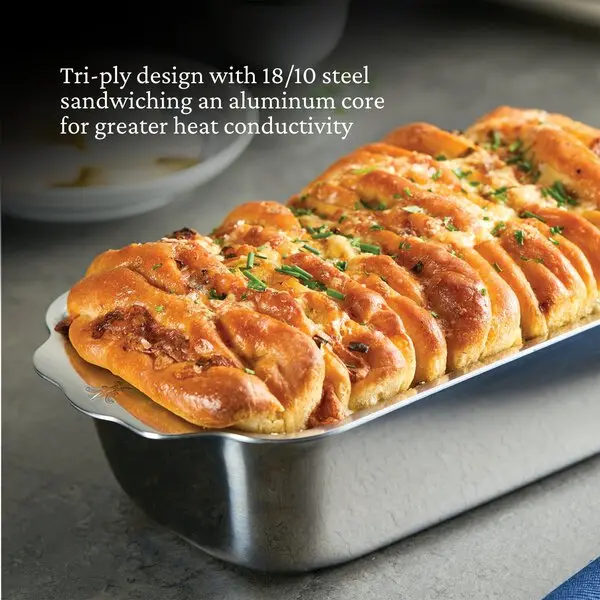HESTAN Ovenbond 9 X 5 Tri-ply Clad Steel 1lbs. Loaf Pan