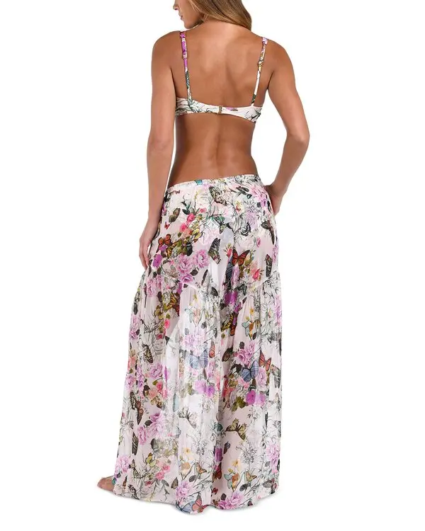 L'AGENCE Sharon Butterfly Wide Leg Swim Cover-up Pants