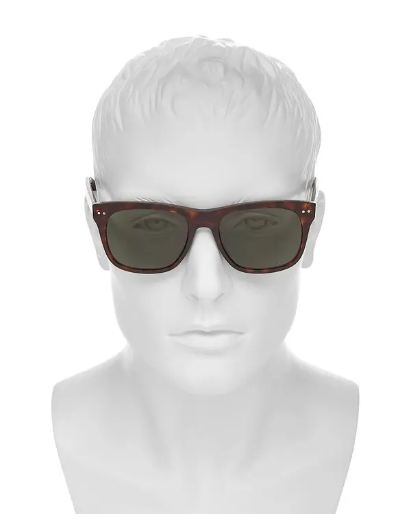 Celine Square Sunglasses - Dark Havana/green