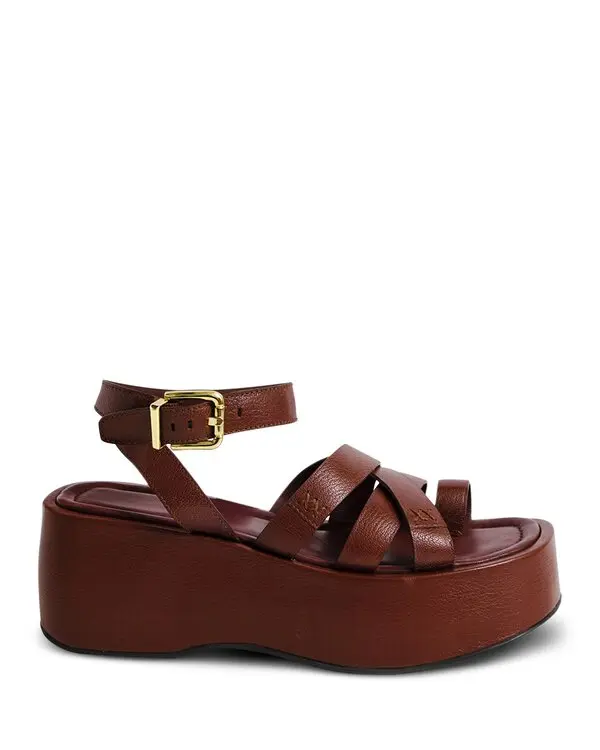 Free People Hazel Platform Sandals - Brown