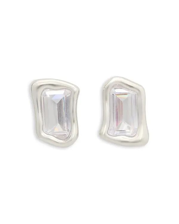 Kate Spade New York Molten Glass Stud Earrings - Clear/silver