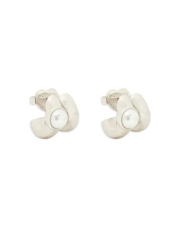 Kate Spade New York Imitation Pearl Huggie Hoop Earrings