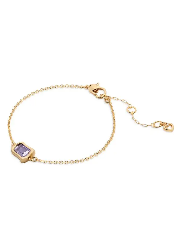 Kate Spade New York Molten Glass Solitaire Bracelet - Gold