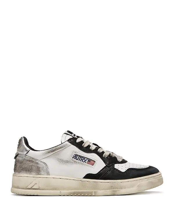 AUTRY Super Vintage Low Top Sneakers - White/black/silver