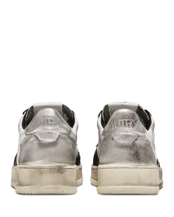 AUTRY Super Vintage Low Top Sneakers - White/black/silver