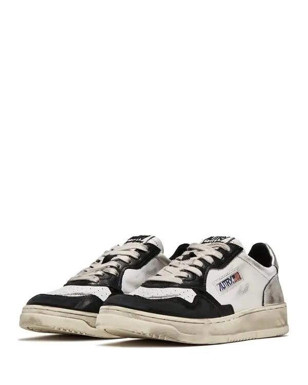 AUTRY Super Vintage Low Top Sneakers - White/black/silver