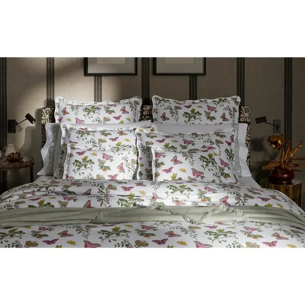 MATOUK Baudin Butterfly Pillowcase Pair, King - Pink