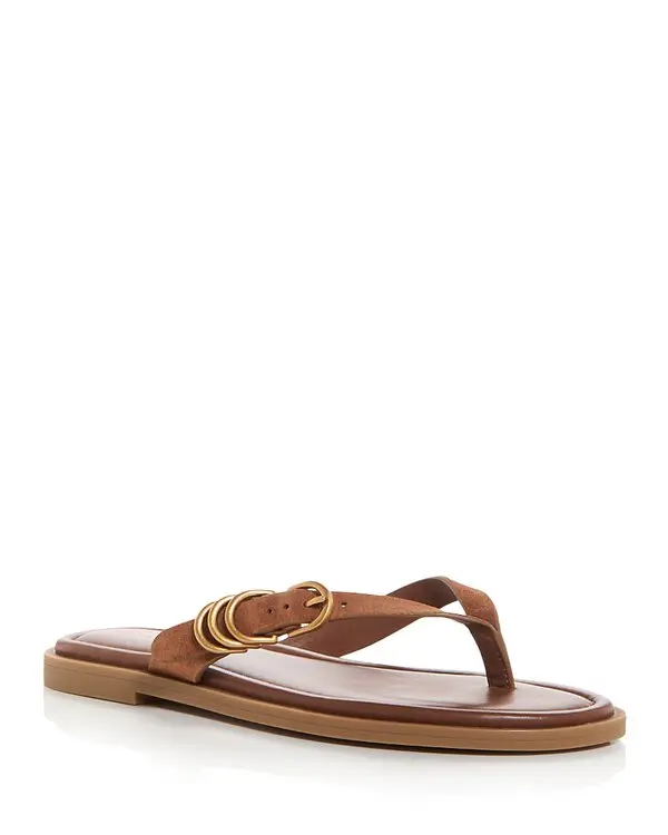 Rag & Bone Gia Thong Sandals - Umber Suede