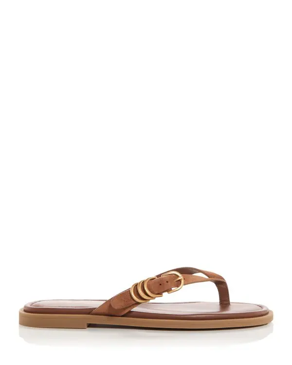 Rag & Bone Gia Thong Sandals - Umber Suede