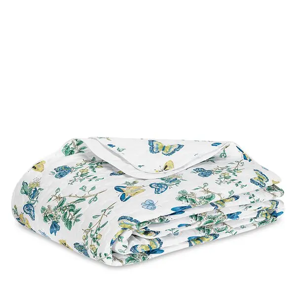 MATOUK Baudin Butterfly Quilt, King - Prussian Blue