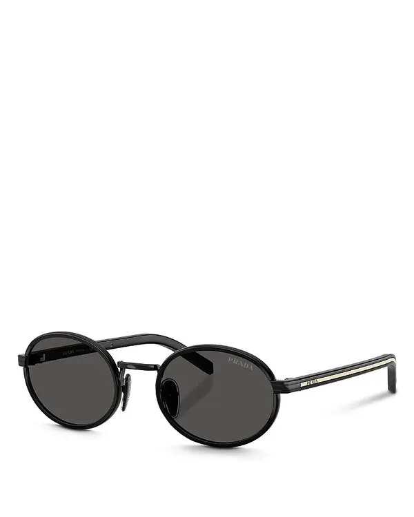 Prada Pr B56s Oval Sunglasses - Black