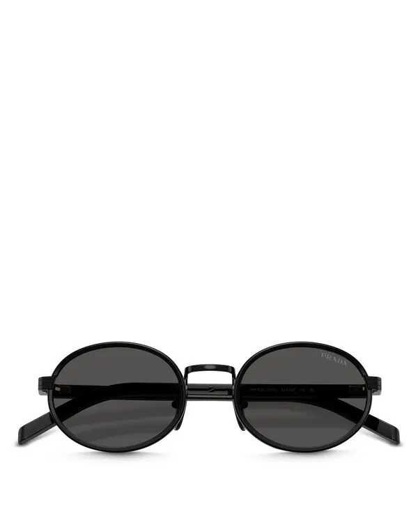 Prada Pr B56s Oval Sunglasses - Black