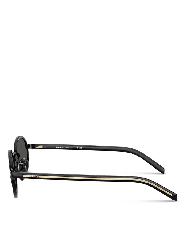 Prada Pr B56s Oval Sunglasses - Black