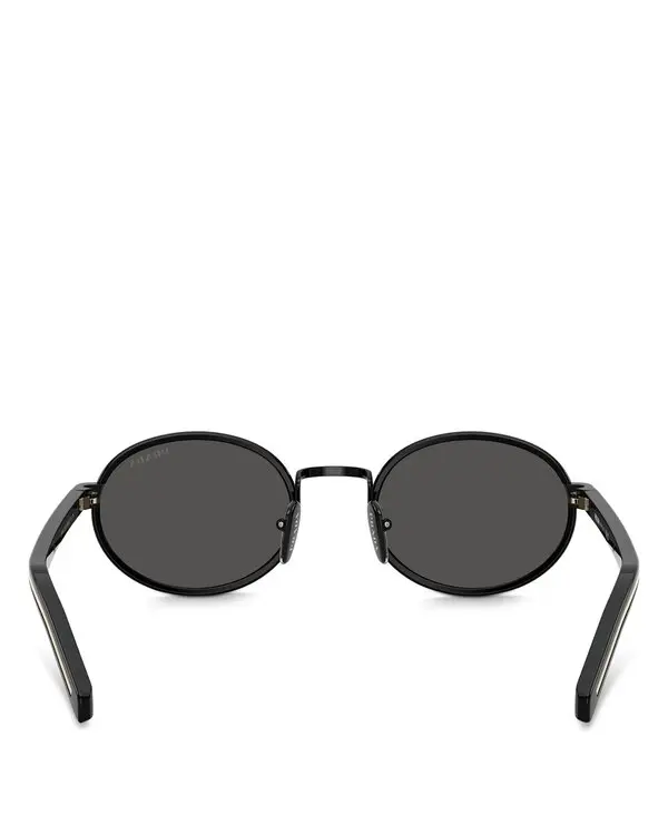 Prada Pr B56s Oval Sunglasses - Black
