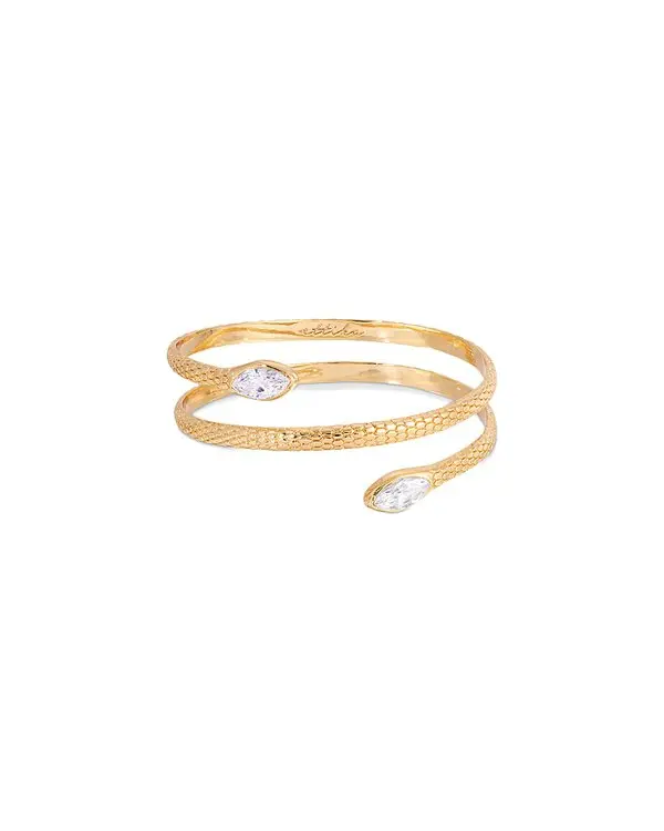 Ettika Marquise Coiled Bangle Bracelet - Gold