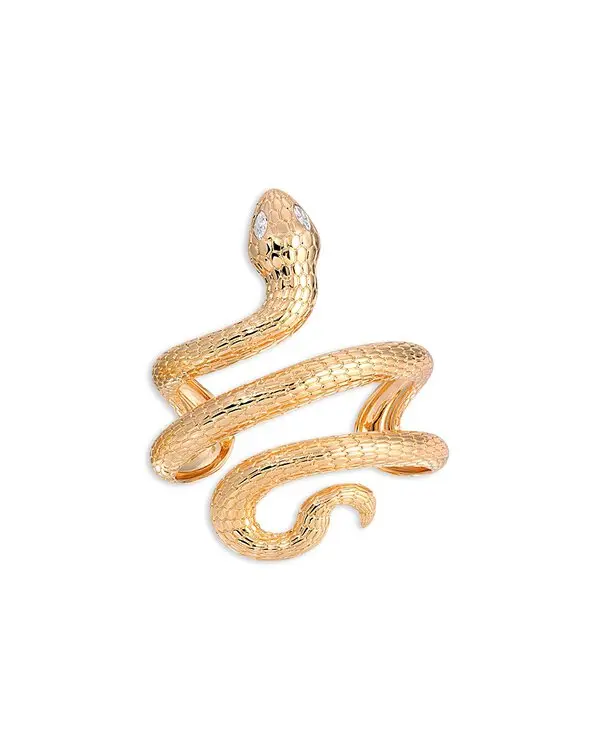 Ettika Serpentina Coiled Snake Cuff Bracelet - Gold