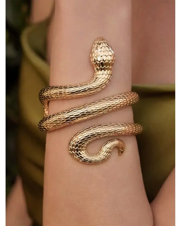Ettika Serpentina Coiled Snake Cuff Bracelet