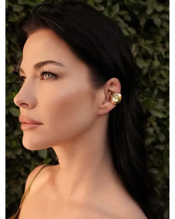 Ettika Crystal Ear Cuff - Green
