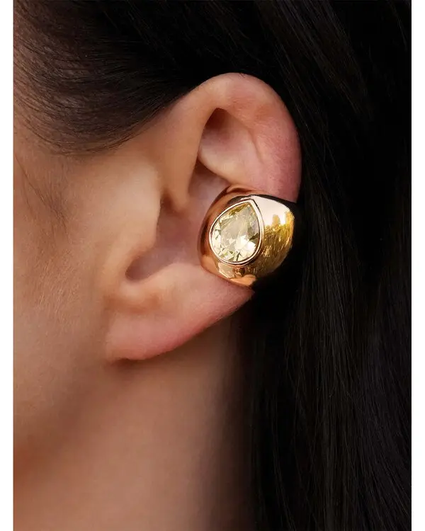 Ettika Crystal Ear Cuff - Green
