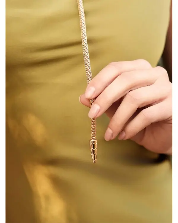 Ettika Serpentina Snake Chain Lariat Necklace