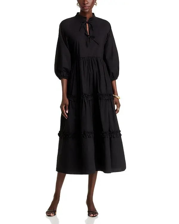 THE LULO PROJECT Bogota Midi Dress - Black