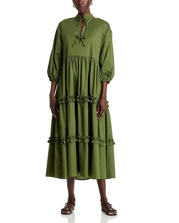 THE LULO PROJECT Bogota Midi Dress - Green