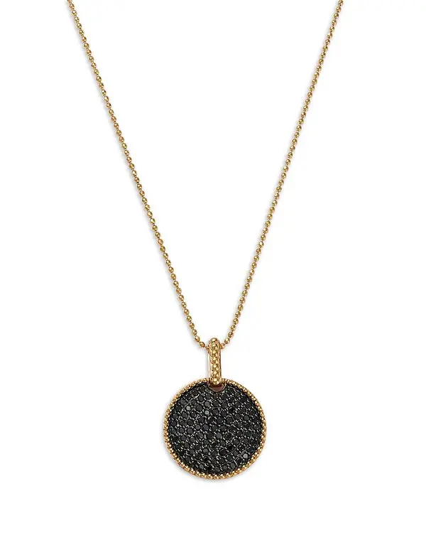 Bloomingdale'S Black Diamond Pendant Necklace - Gold