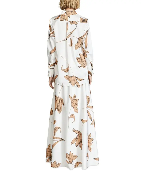 Halston Marcelle Satin Gown - Ivory Satin