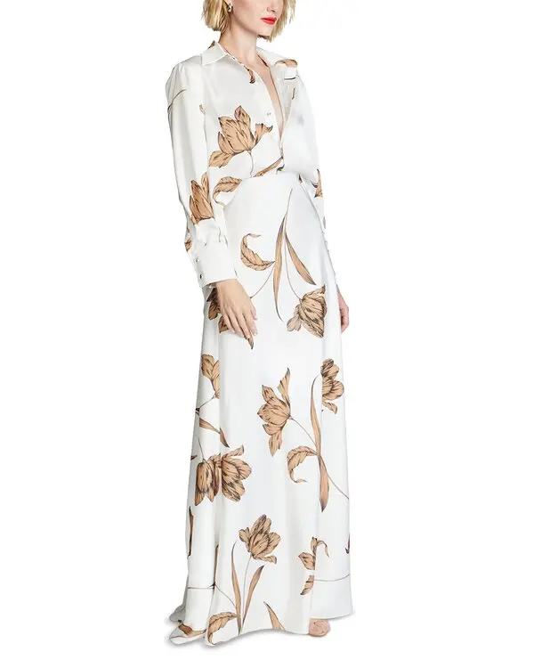 Halston Marcelle Satin Gown