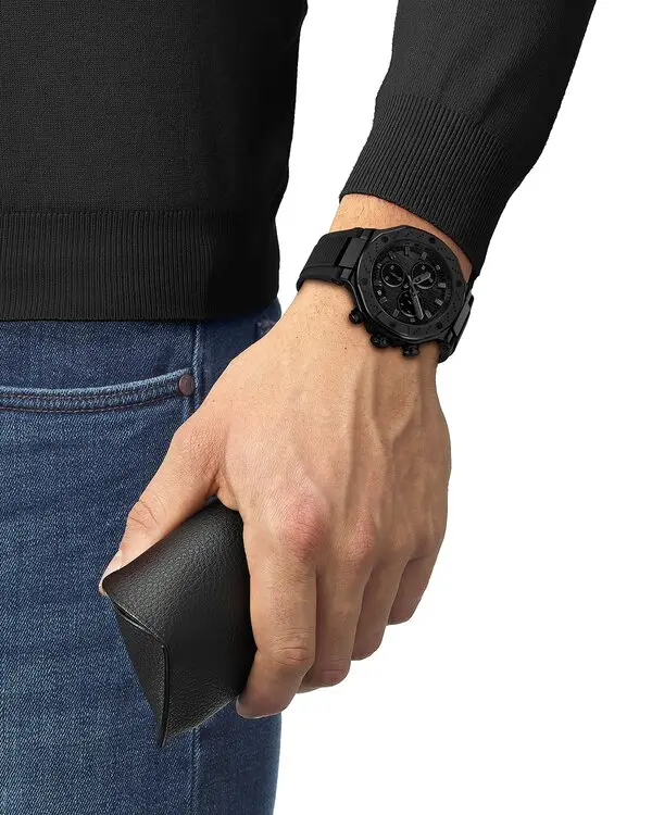TISSOT 41mm Powermatic 80 Watch - Black/black
