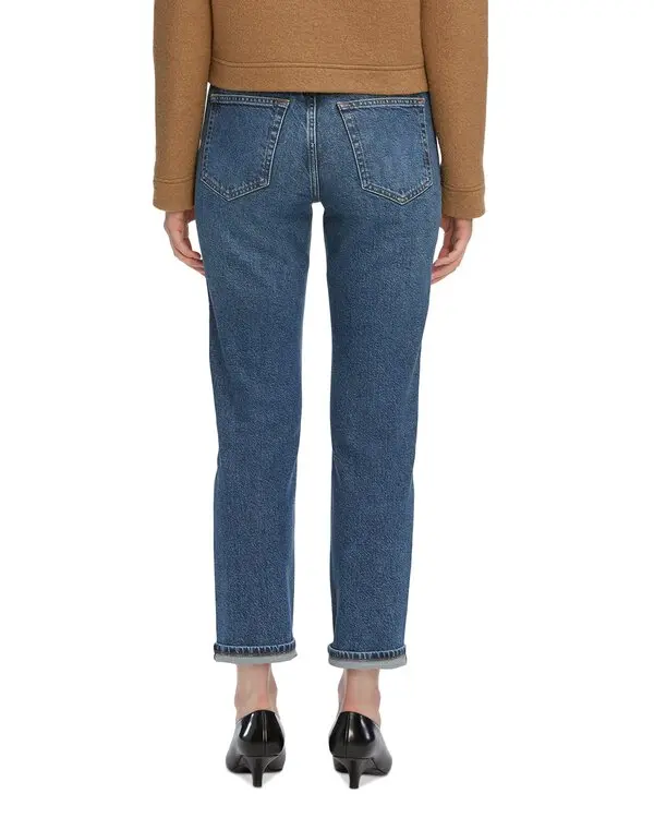 FRAME The Borrowed High-rise Ankle Jeans - Nebula