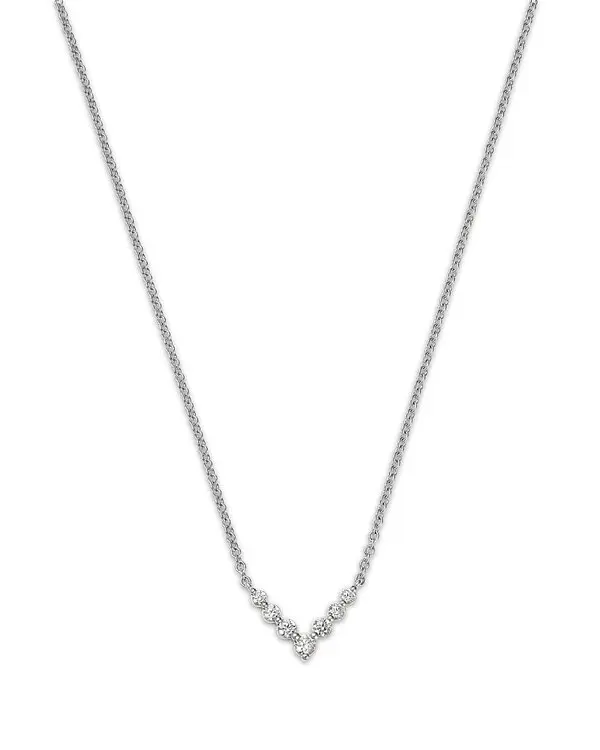 Bloomingdale'S Diamond Chevron Necklace In 14k Gold - White
