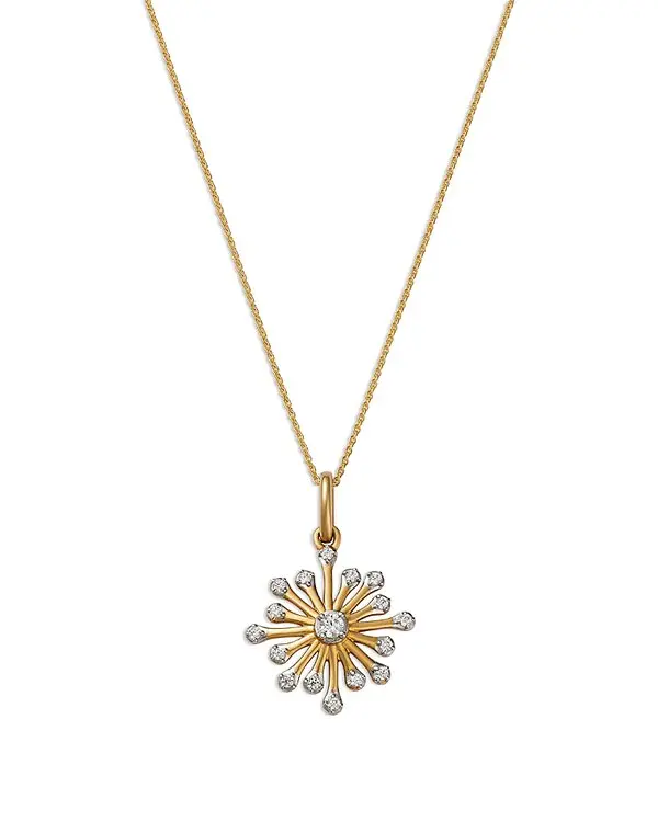 Bloomingdale'S Diamond Starburst Pendant Necklace - Gold