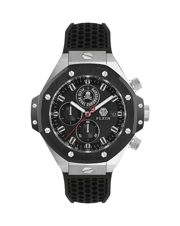 Philipp Plein Plein Royal Chronograph, 46mm - Black/black