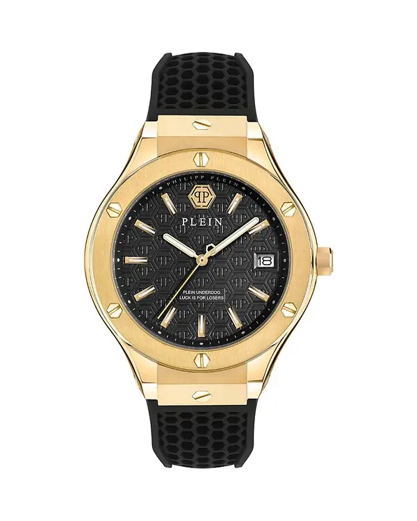 Philipp Plein Underdog 44mm Strap Watch - Gold