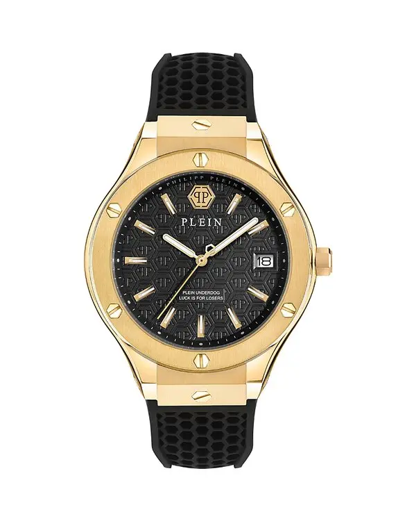 Philipp Plein Underdog 44mm Strap Watch - Gold