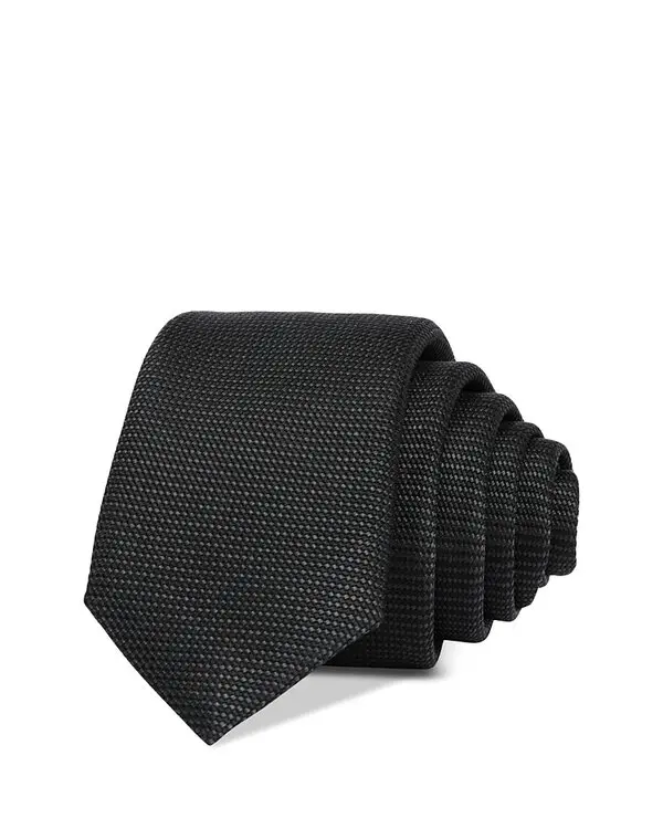 Hugo Geometric Skinny Tie - Black