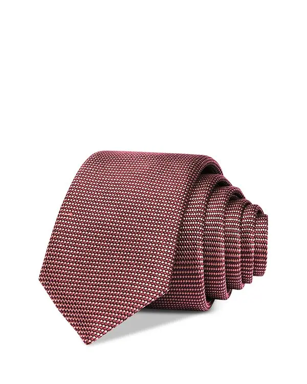 Hugo Geometric Skinny Tie - Open Pink