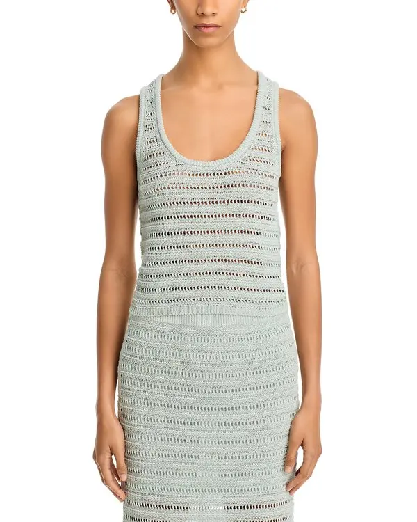 A.L.C. Kira Open Stitch Striped Tank Top