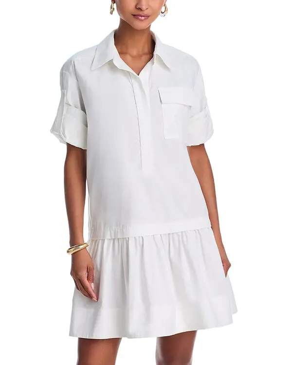A.L.C. Brooke Poplin Shirt Dress - White