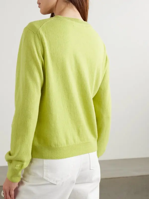 Daughter Enya Cashmere And Cotton-blend Cardigan - Green