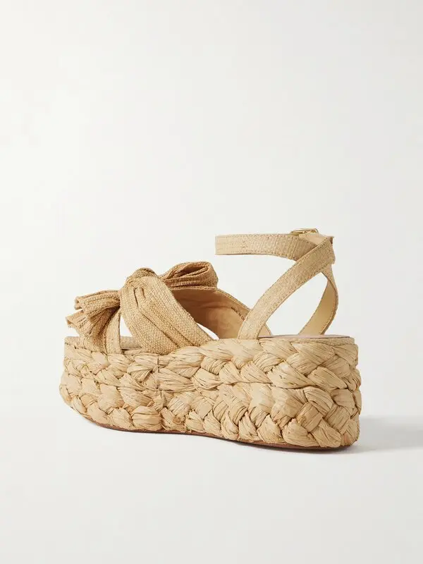 LOEFFLER RANDALL Gaby Raffia Platform Sandals